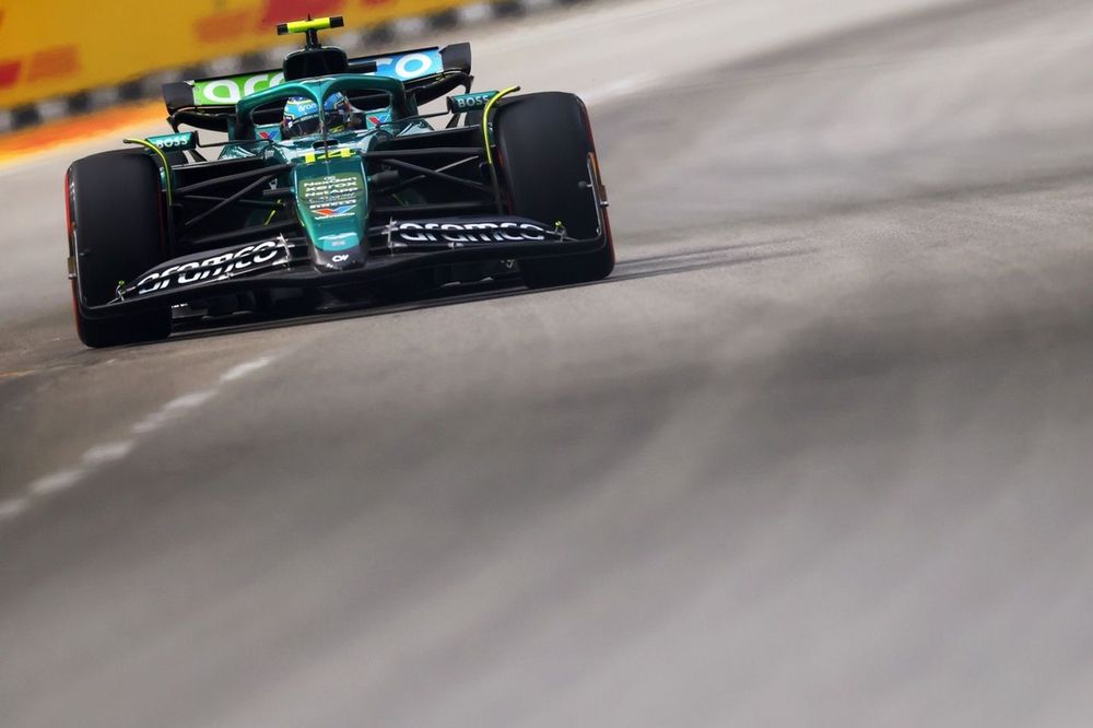 F1 Singapore GP: Fernando Alonso tops FP1 ahead of Charles Leclerc