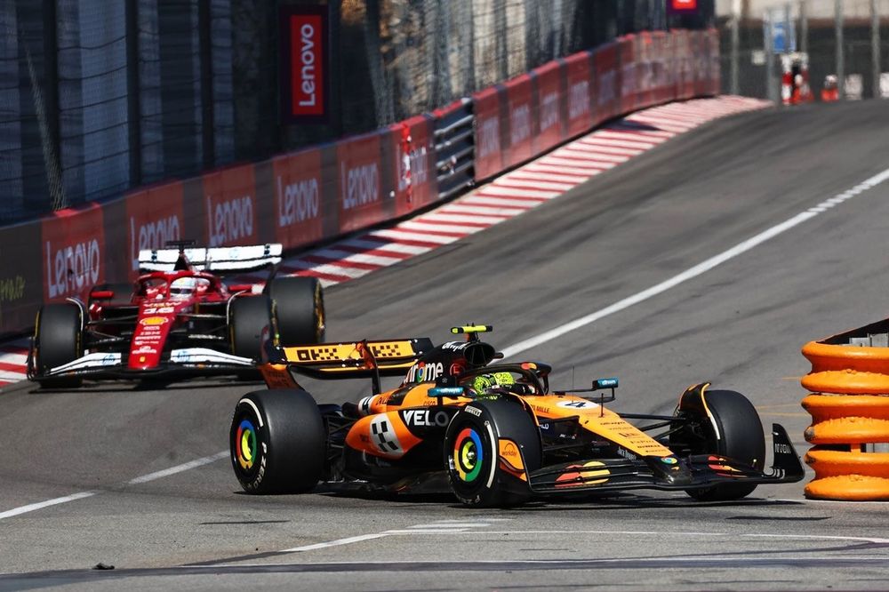 F1 Monaco GP: Norris holds off Leclerc to win cagey race