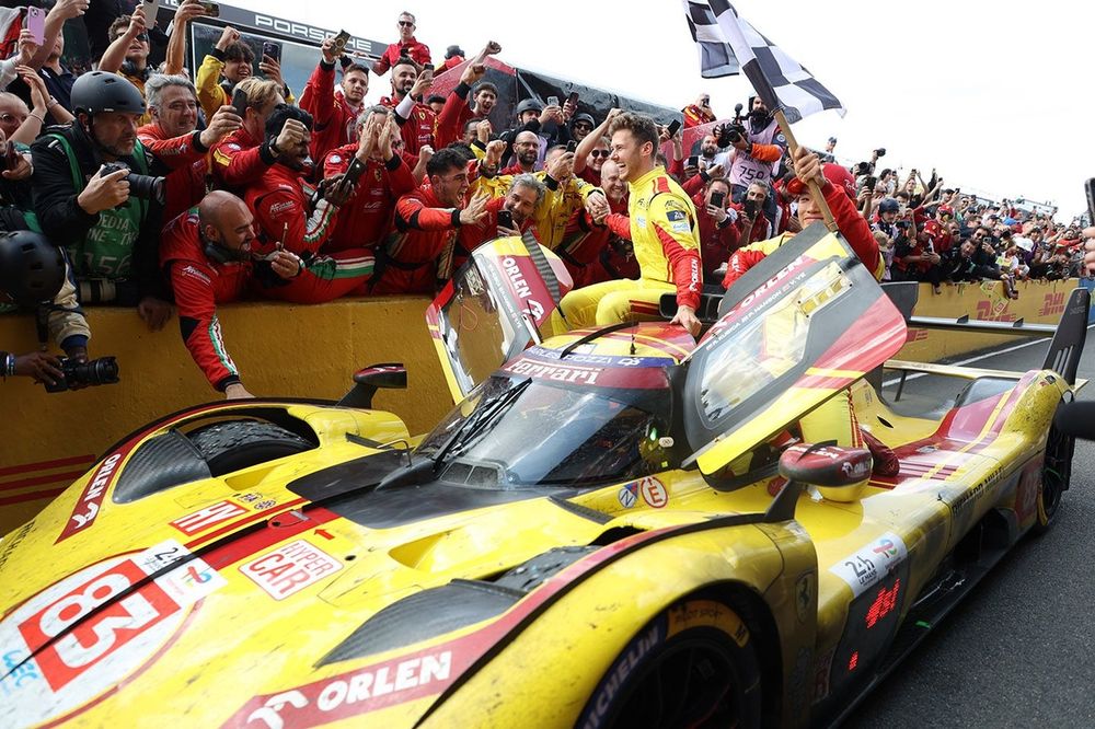 Le Mans 24 Hours: Robert Kubica wins with Ferrari as Porsche spoils 1-2-3