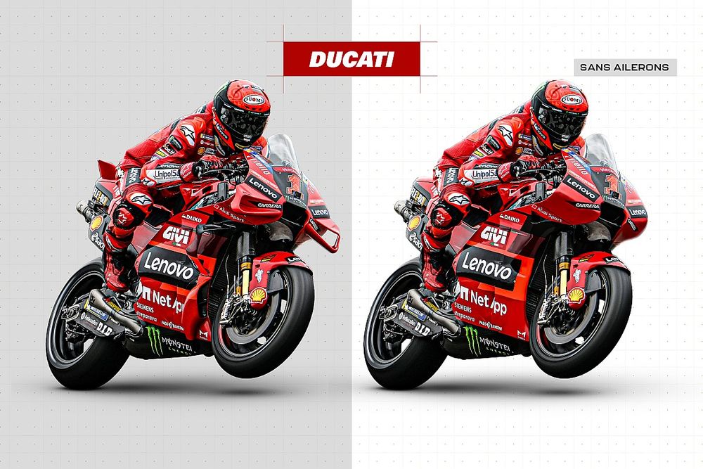 Así se verían las actuales motos de MotoGP sin alerones