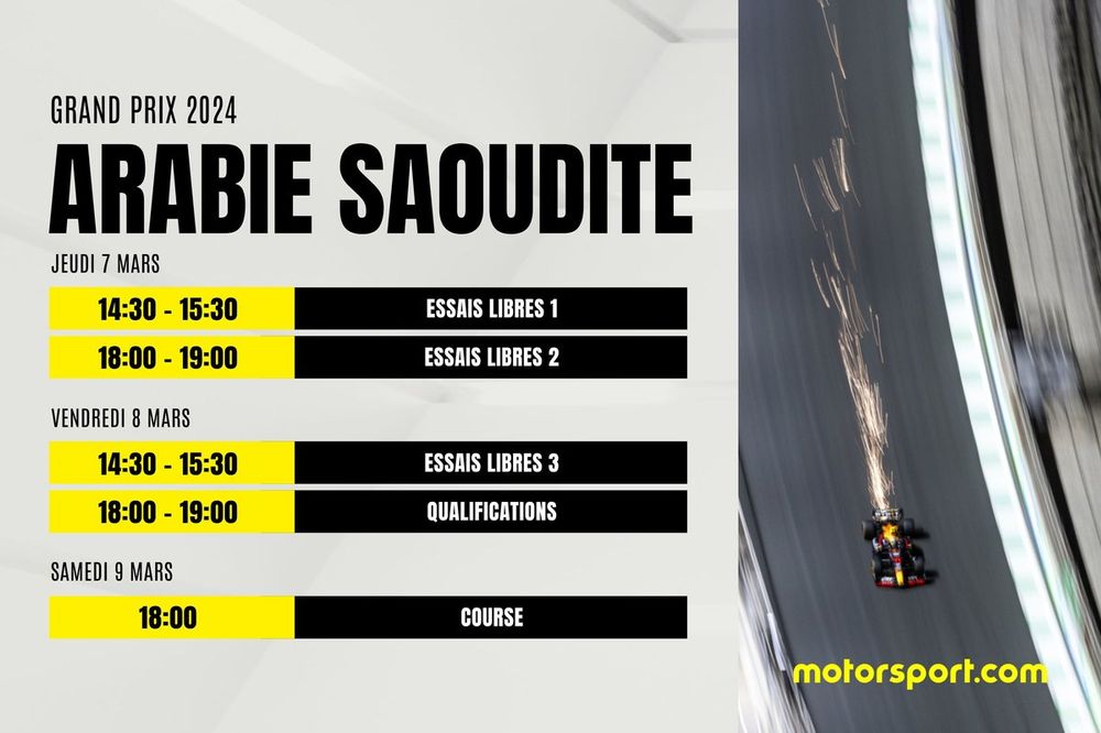 Le programme du GP d'Arabie saoudite F1 2024