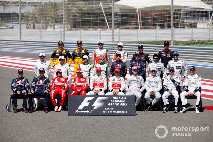 La foto de grupo de los pilotos de F1 en los últimos 25 años, ¡vaya ...