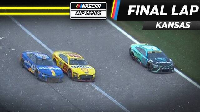 Tyler Reddick makes three-wide move for Kansas win in NASCAR Overtime ...